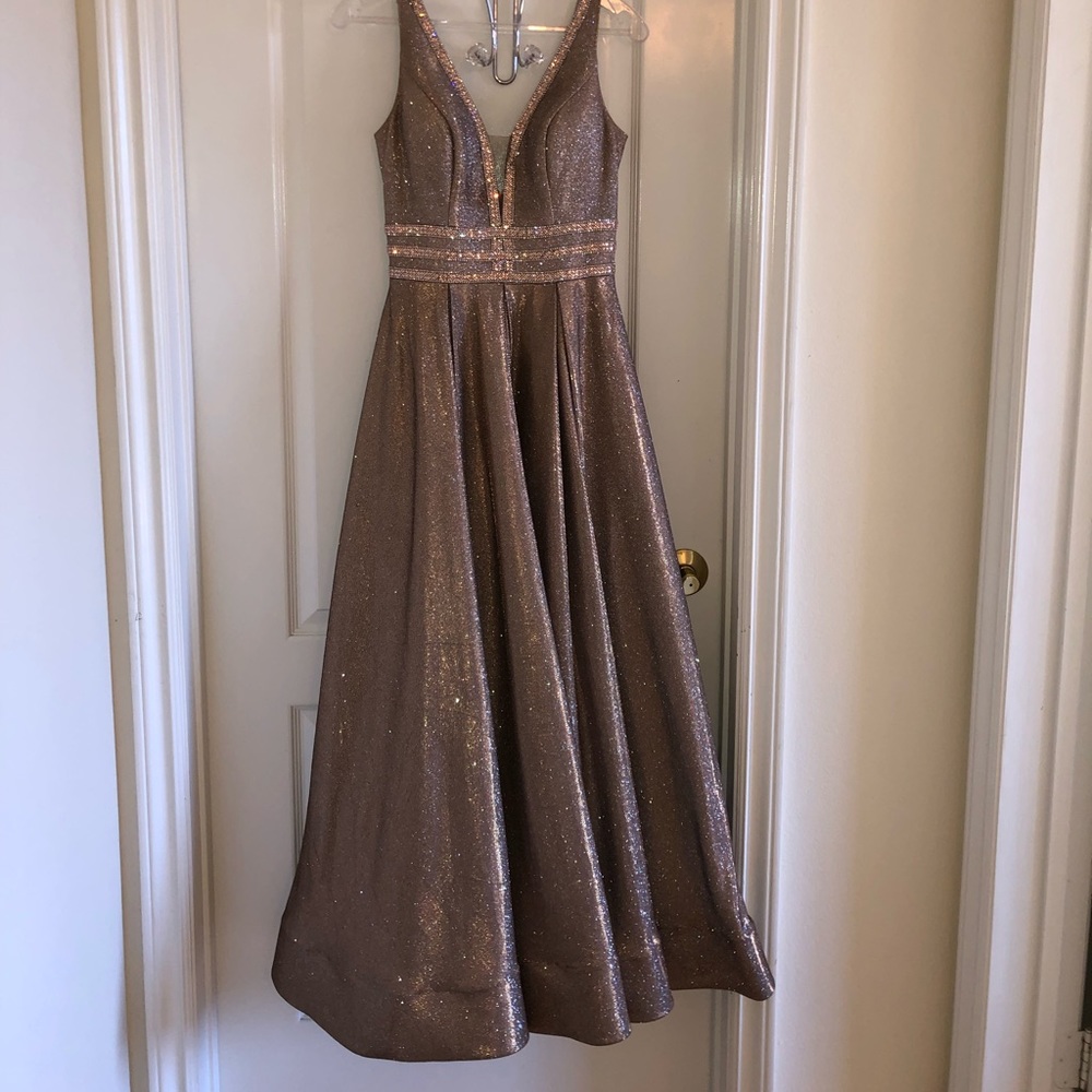 Golden Bronze Prom Dress - Gem